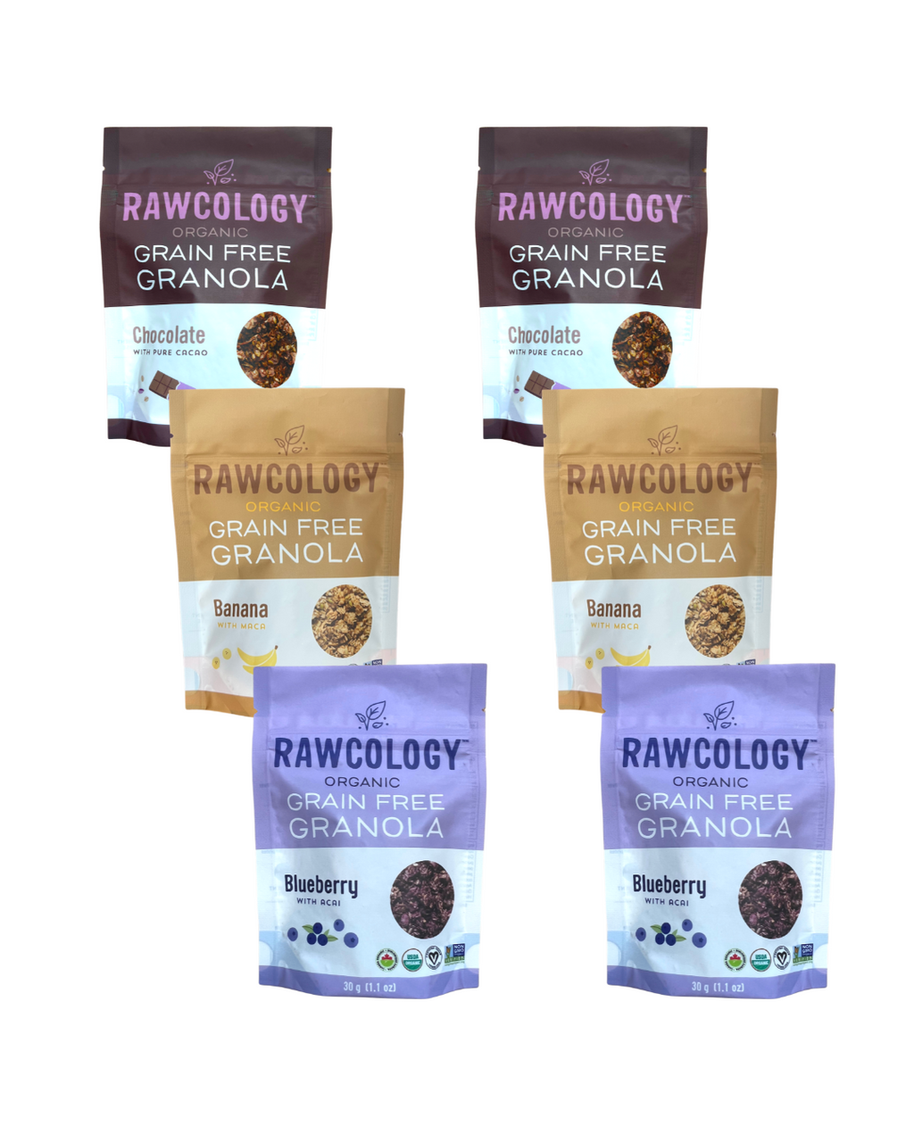 Snack Pack Bundle, Granola Variety 6x30g – Rawcology Inc